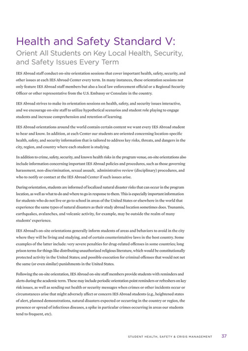 IES Abroad - Health & Safety MAP - Page 36-37