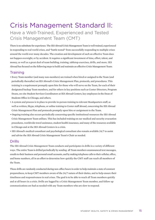 IES Abroad - Health & Safety MAP - Page 14-15