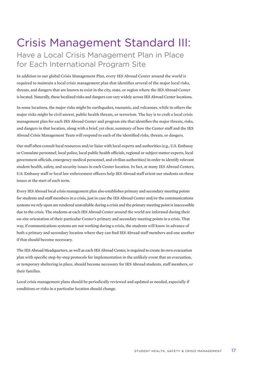 IES Abroad - Health & Safety MAP - Page 16-17