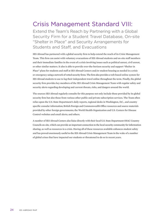 IES Abroad - Health & Safety MAP - Page 24-25