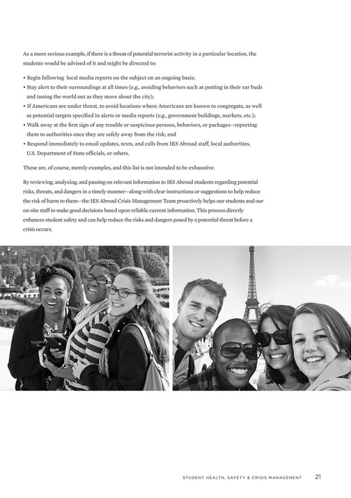 IES Abroad - Health & Safety MAP - Page 20-21