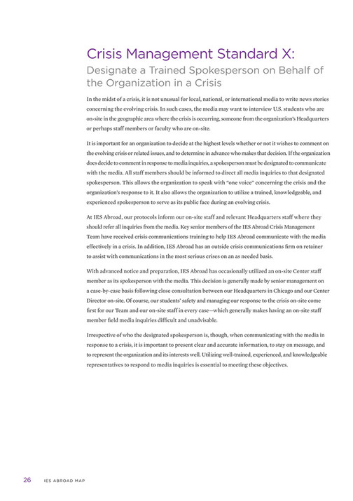 IES Abroad - Health & Safety MAP - Page 26-27