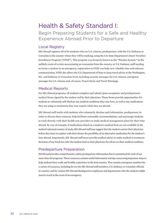 IES Abroad - Health & Safety MAP - Page 32-33