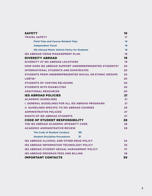 IES Abroad - Student Handbook - Customized Programs - Page 2-3