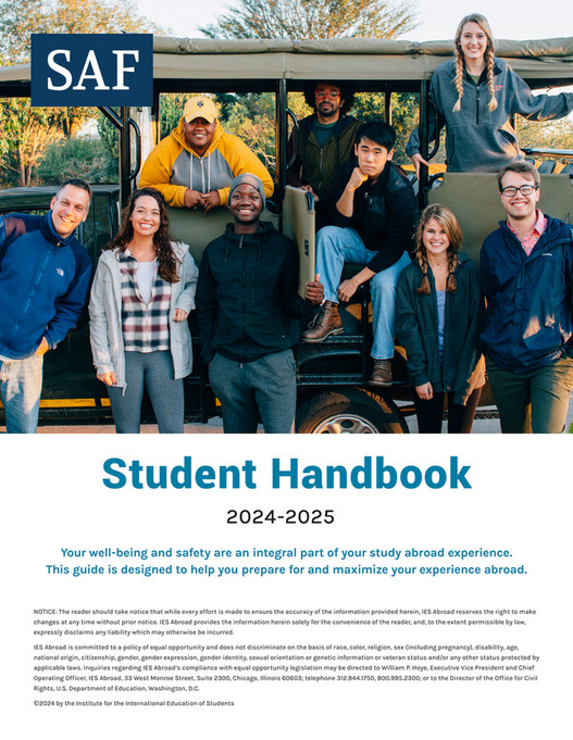 IES Abroad - SAF Student Handbook - Page 1