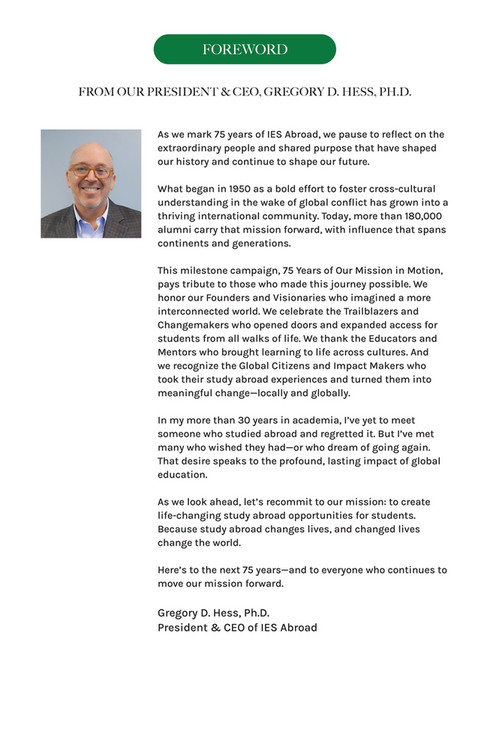 IES Abroad - IES Abroad 75th Anniversary Pamphlet Final - Page 2-3
