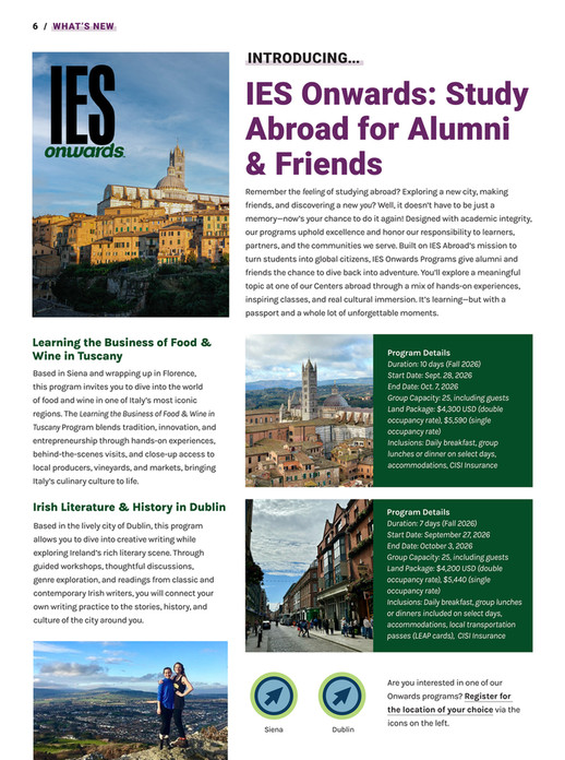 IES Abroad - 2026 Exchange Magazine - Page 4-5