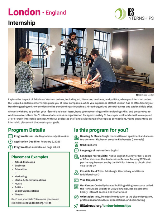 IES Abroad - Study & Intern Abroad - Summer Programs - Page 16-17